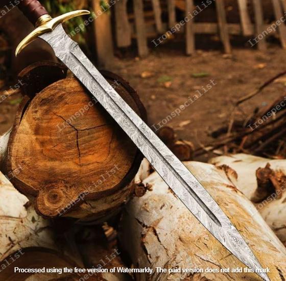 Real Damascus Steel Sword, Viking Swords, Fantasy Swords, Full Tang ...
