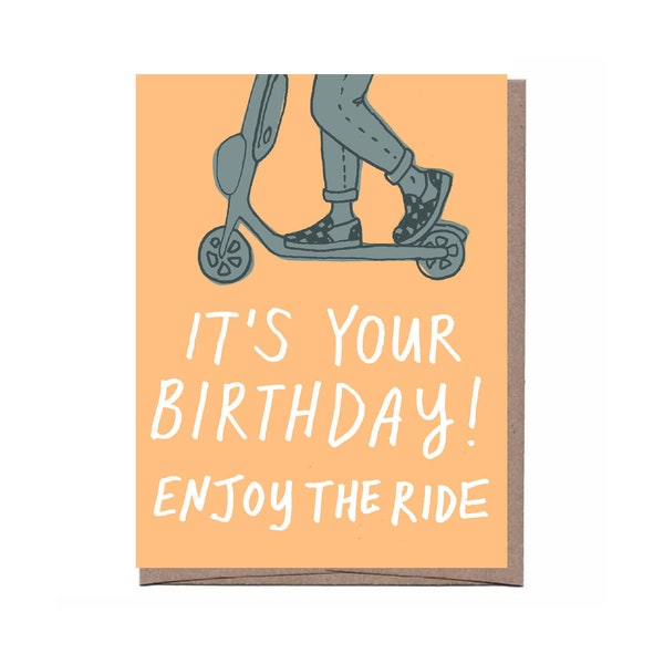 Scooter Birthday Cards - Etsy