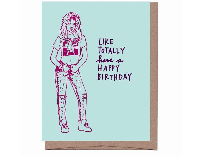 Totally 80s Birthday Card - Etsy