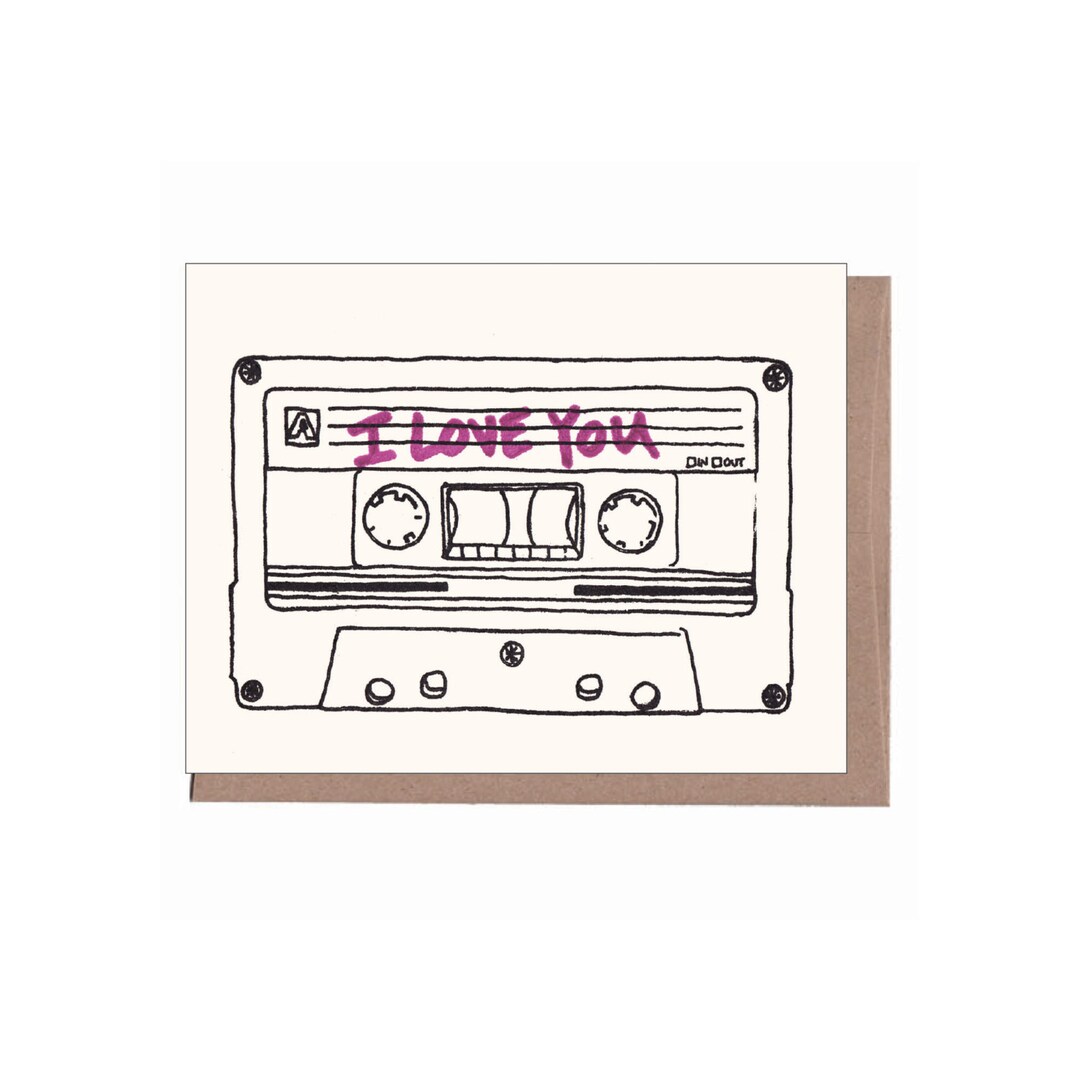 I Love You Mixtape Card: Handcut Collage Note - Etsy