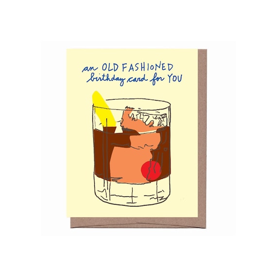 Old Fashioned Birthday Card | Etsy