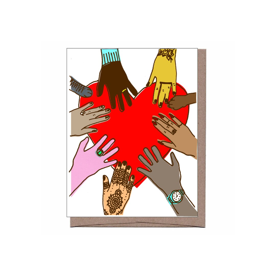 Heart + Hands Card - Etsy