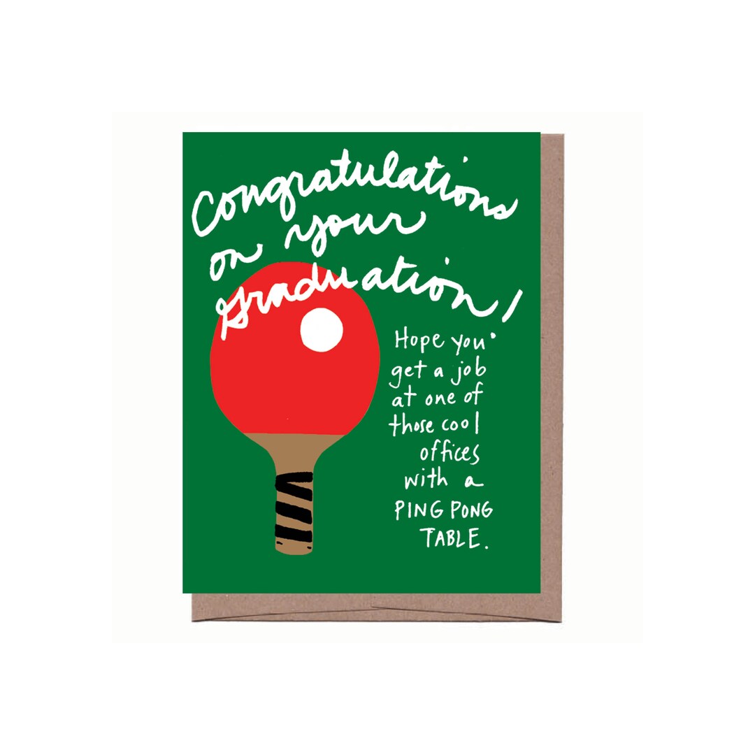 Ping Pong Graduation Card - Etsy