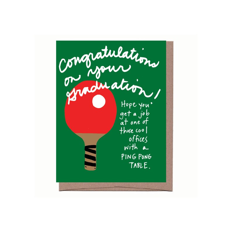 Ping Pong Graduation Card - Etsy