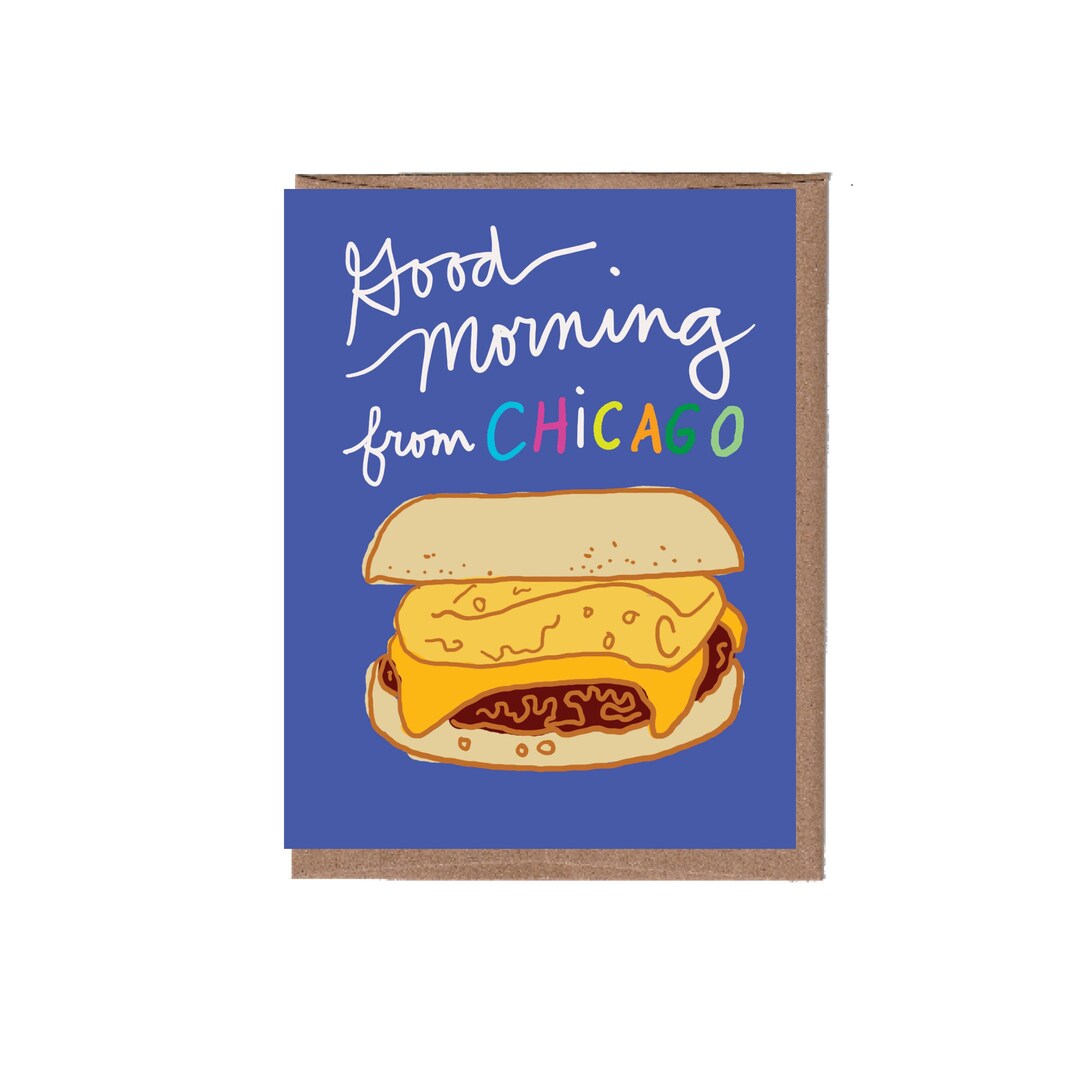 Chicago Breakfast Sandwich Card - Etsy