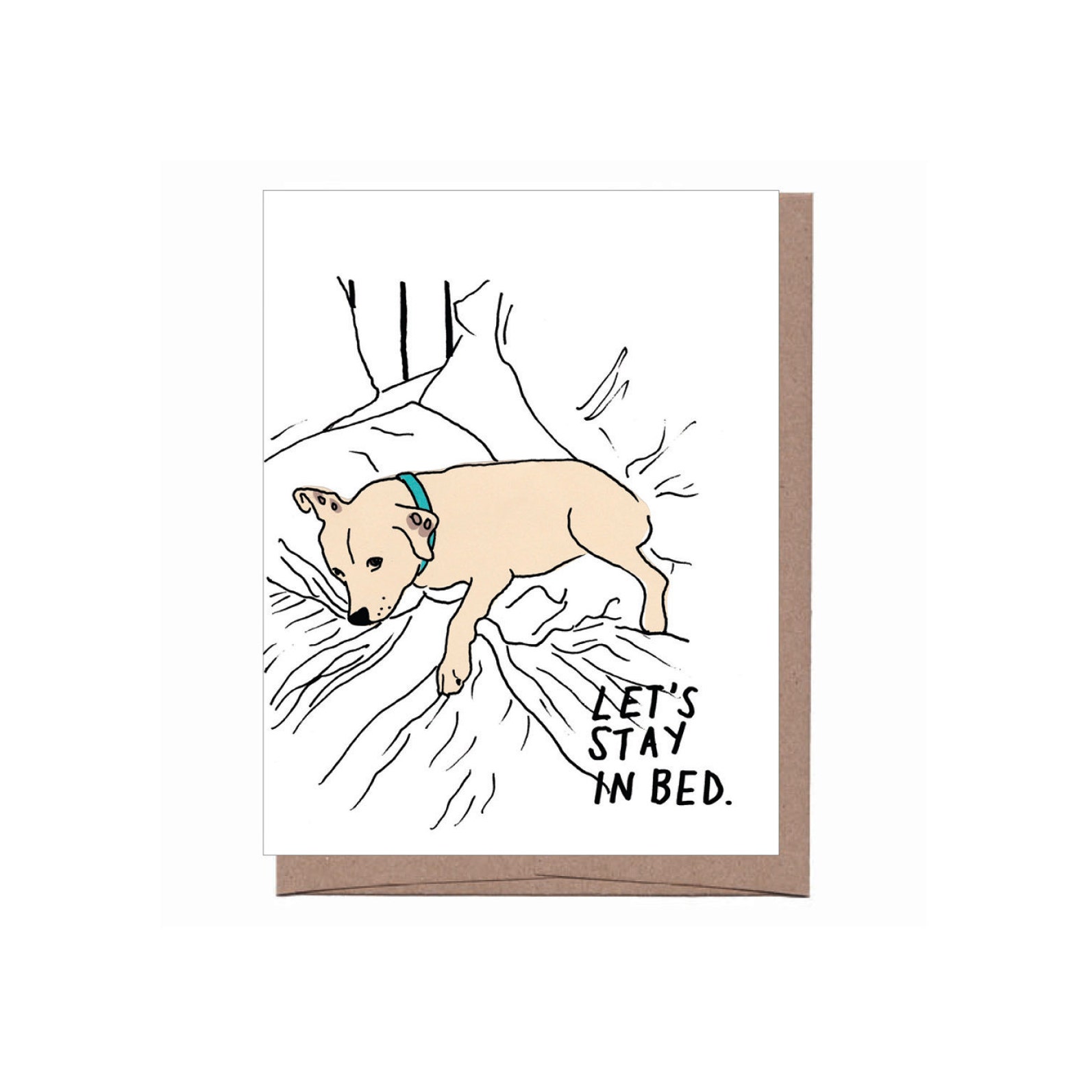 Let's Stay in Bed Card - Etsy