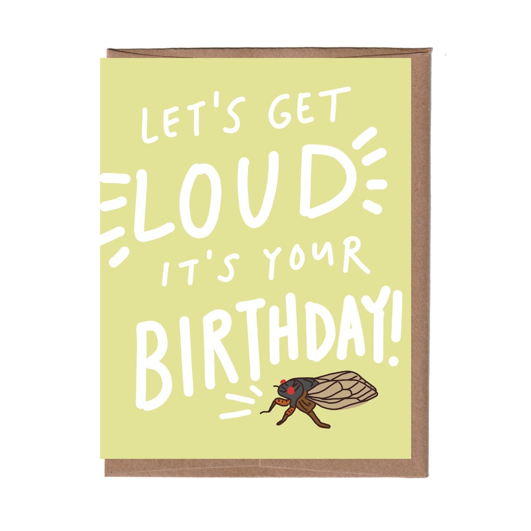 Birthday Cicada Card - Etsy