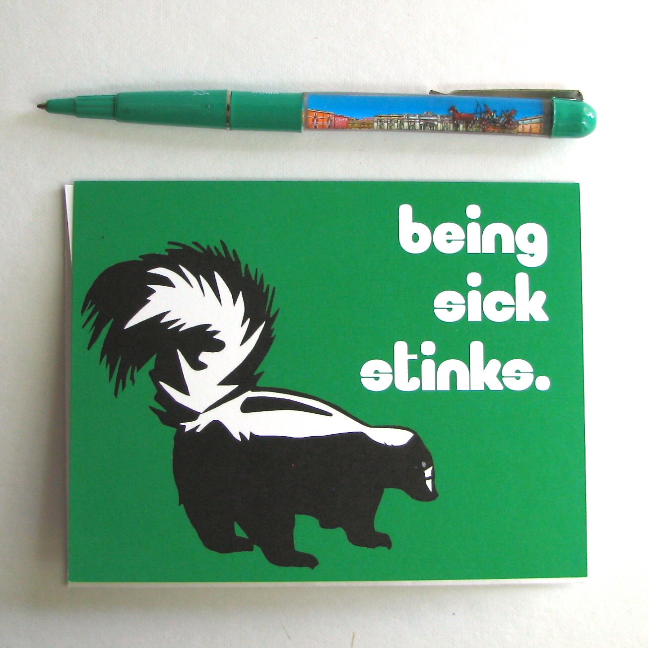 Get Well Skunk Card - Etsy