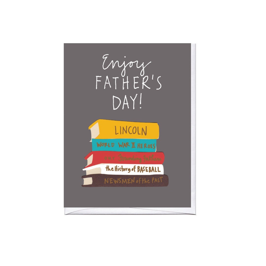 Dad Books Card - Etsy