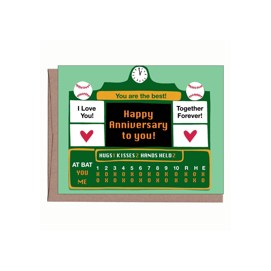 Scoreboard Anniversary Card - Etsy