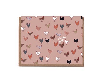 Hen and Chicks Thank You Card Chicken Thank You Card Chicken - Etsy