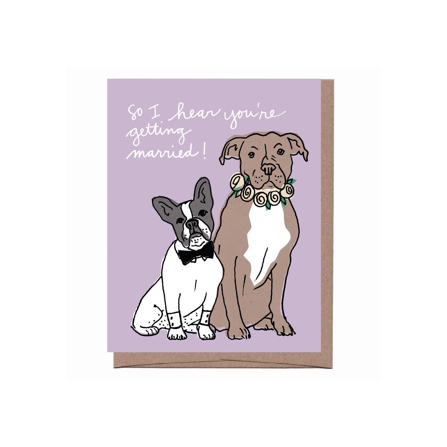 Wedding Dogs Card - Etsy