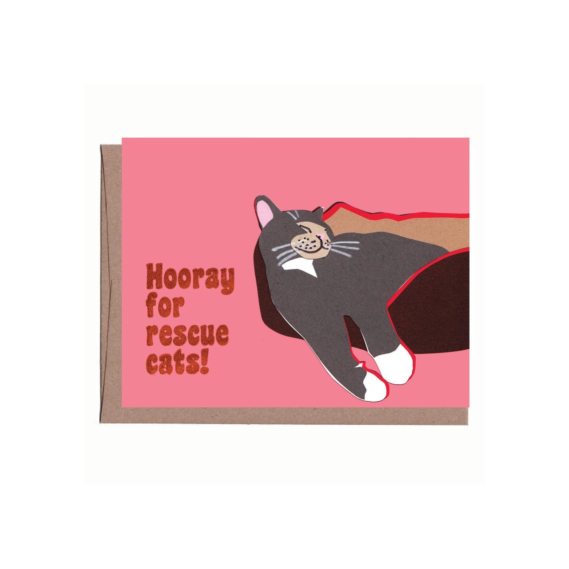 Rescue Cat Card - Etsy