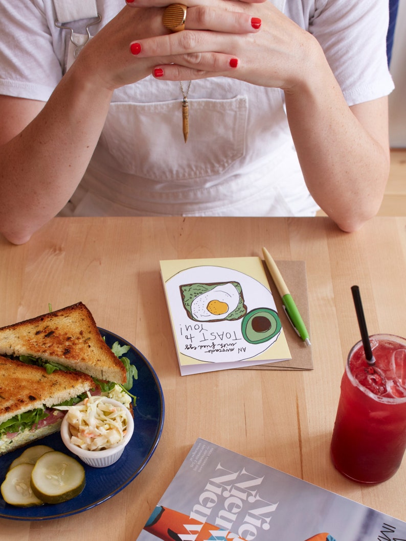 Avocado Toast Card - Etsy