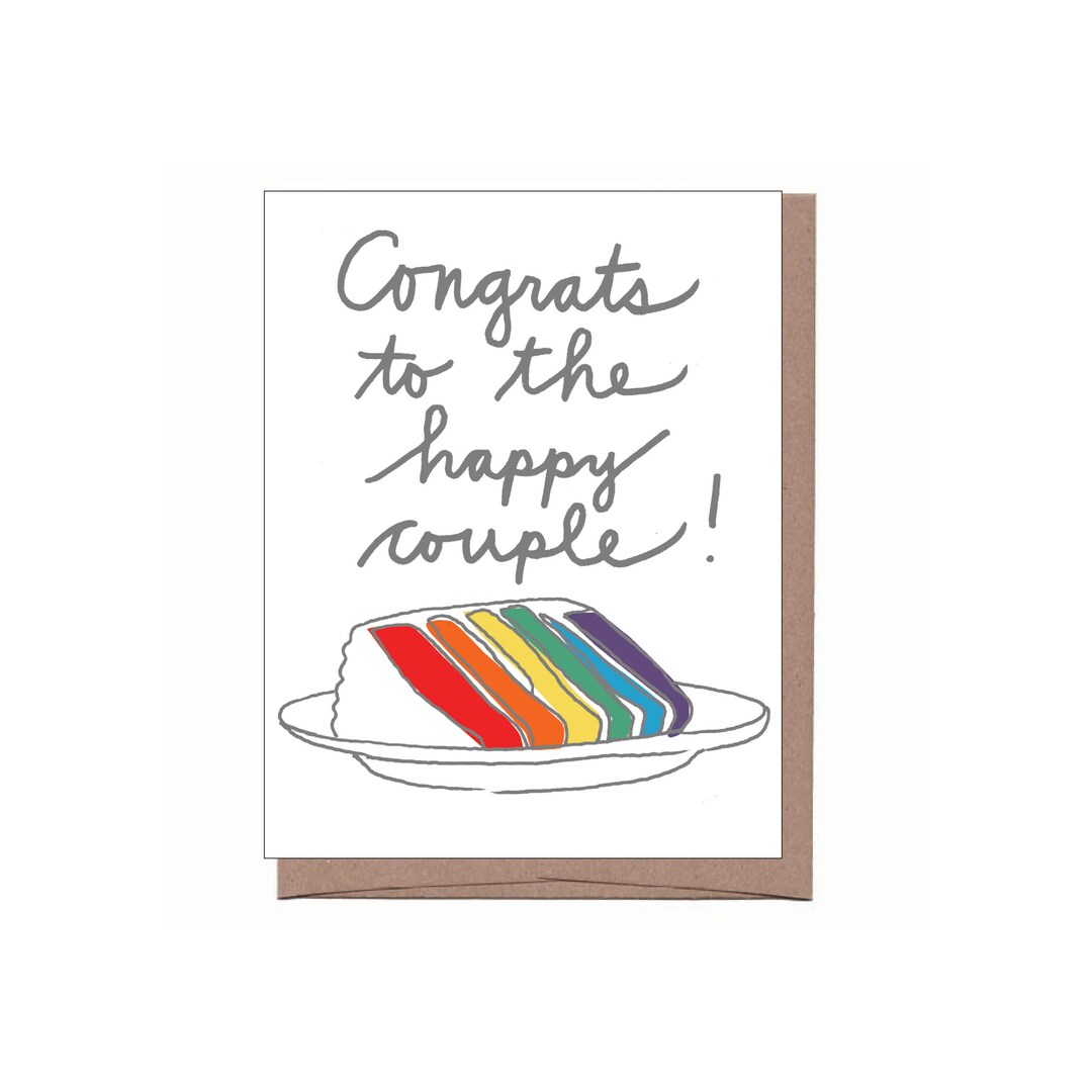Rainbow Cake Card - Etsy