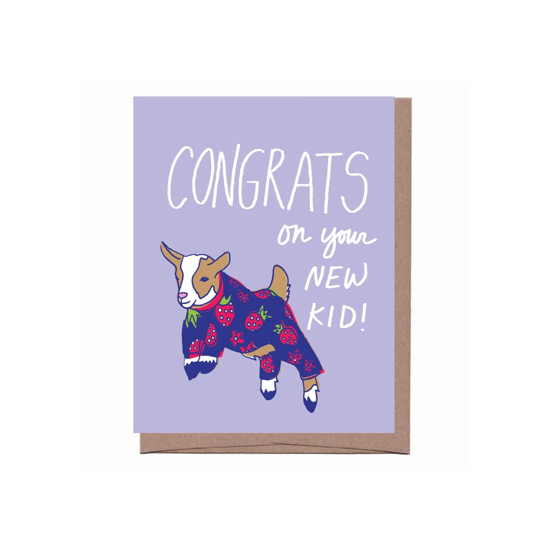 Baby Goat Card - Etsy