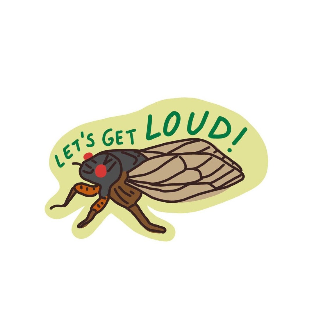 Cicada Sticker: Waterproof Vinyl Die Cut - Etsy