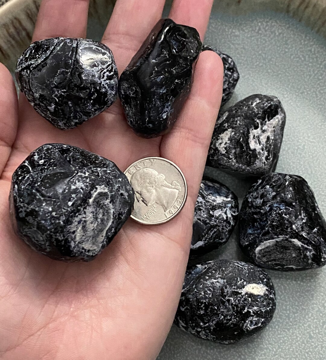 Extra Large Apache Tears Black Obsidian Tumbles - Etsy