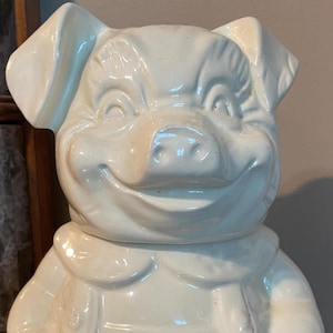 Vintage 1940s Ceramic Pig Cookie Jar - Etsy
