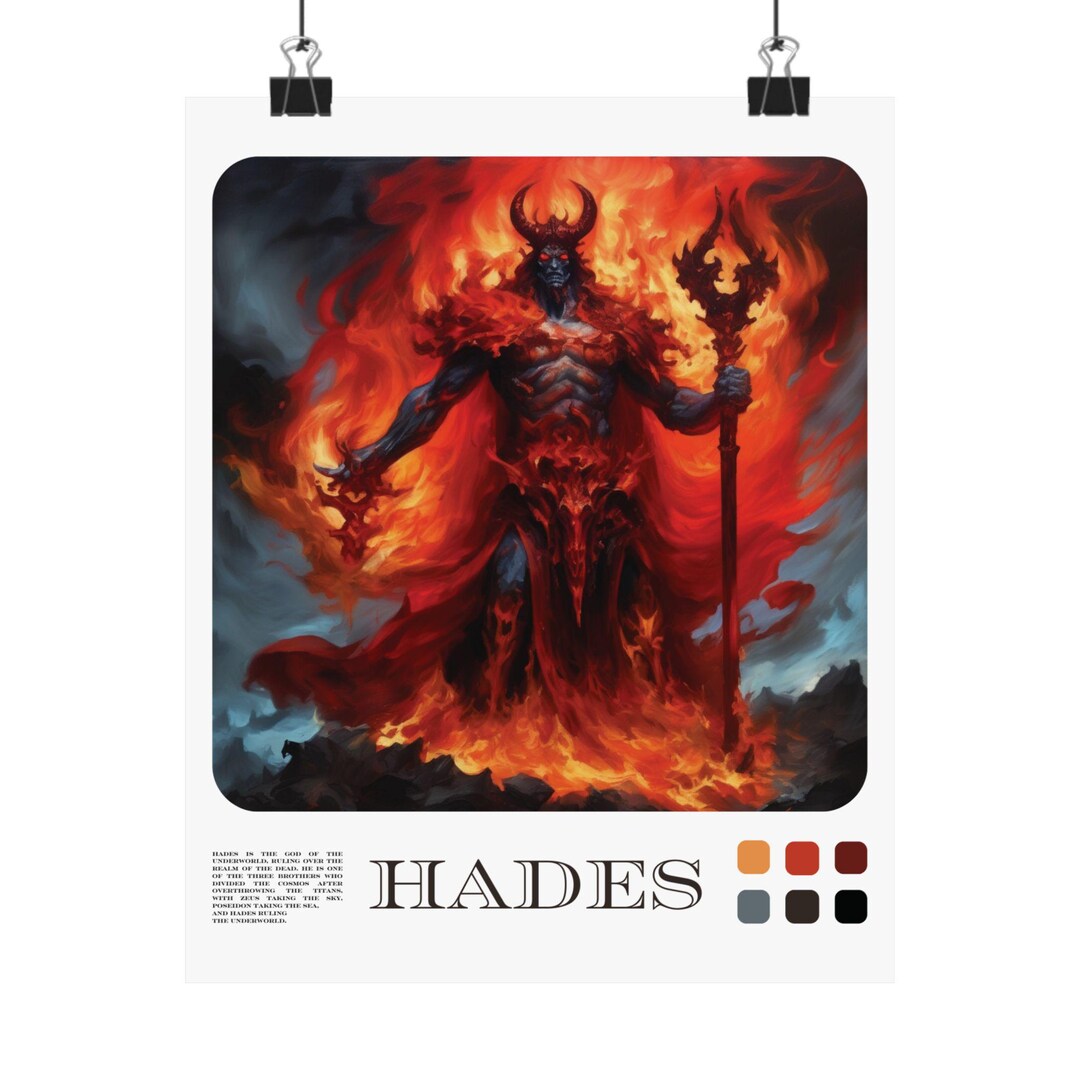 Vertical Poster for History Lovers: Greek God Hades - Etsy