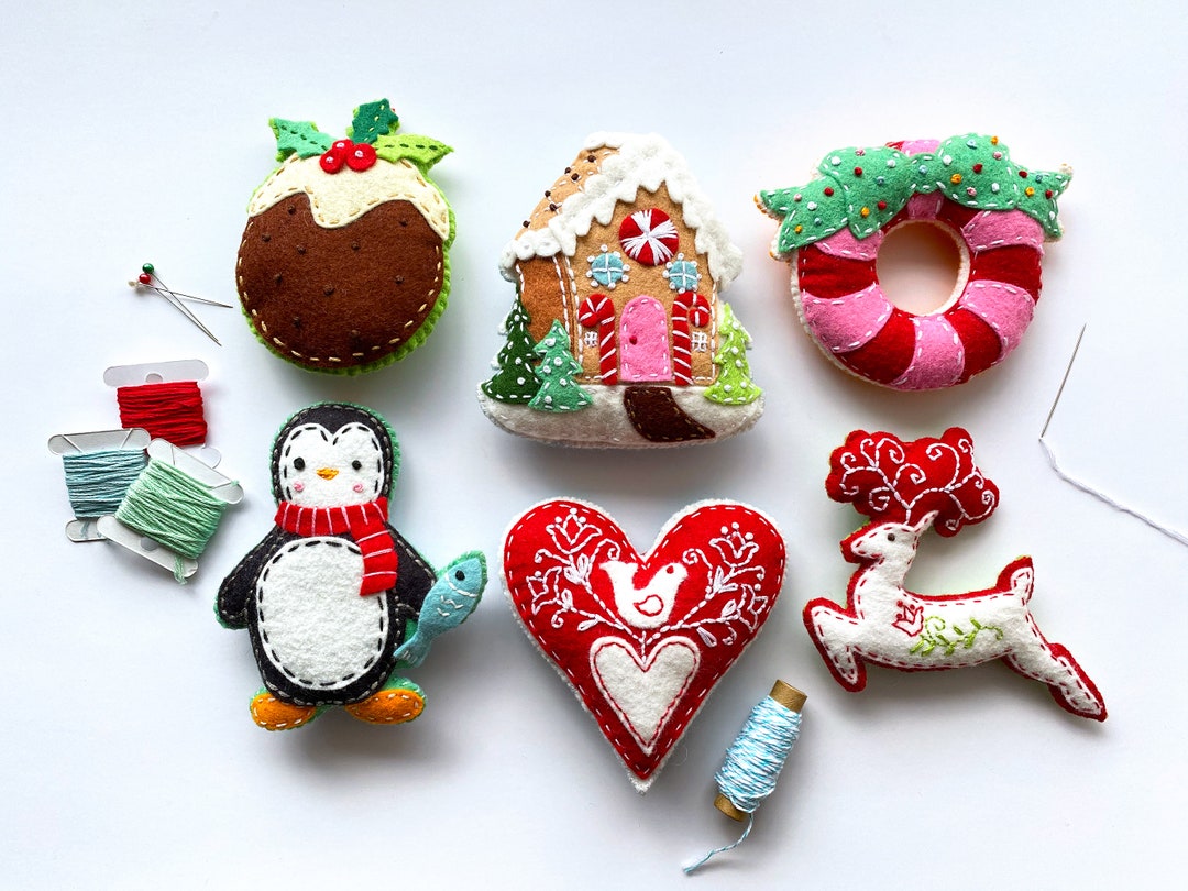 Nordic Felt Ornament Pattern Set – DIY Christmas Ornaments (PDF ...