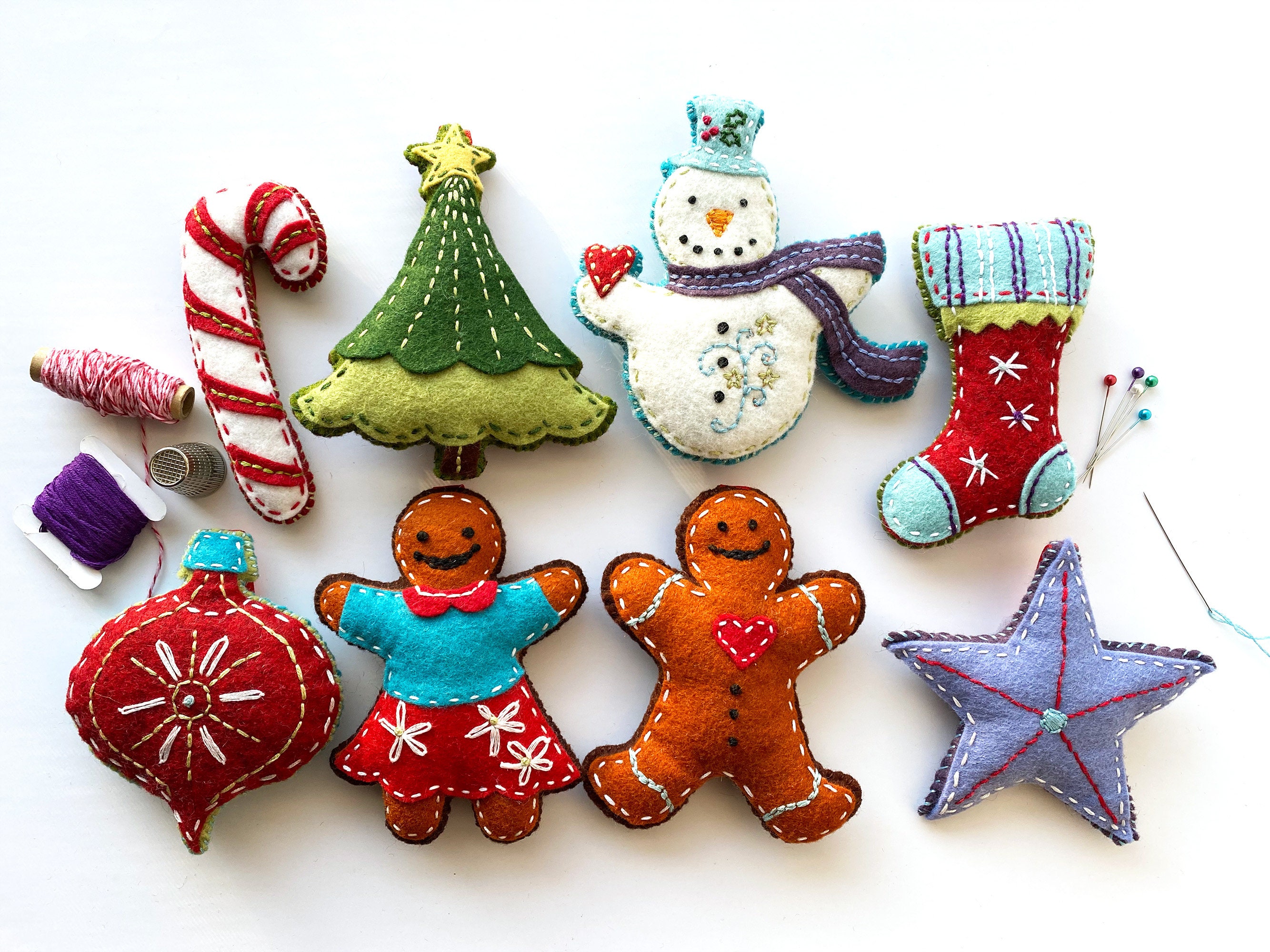 Vintage Christmas Felt Ornament Patterns EASY FELT CHRISTMAS ORNAMENTS