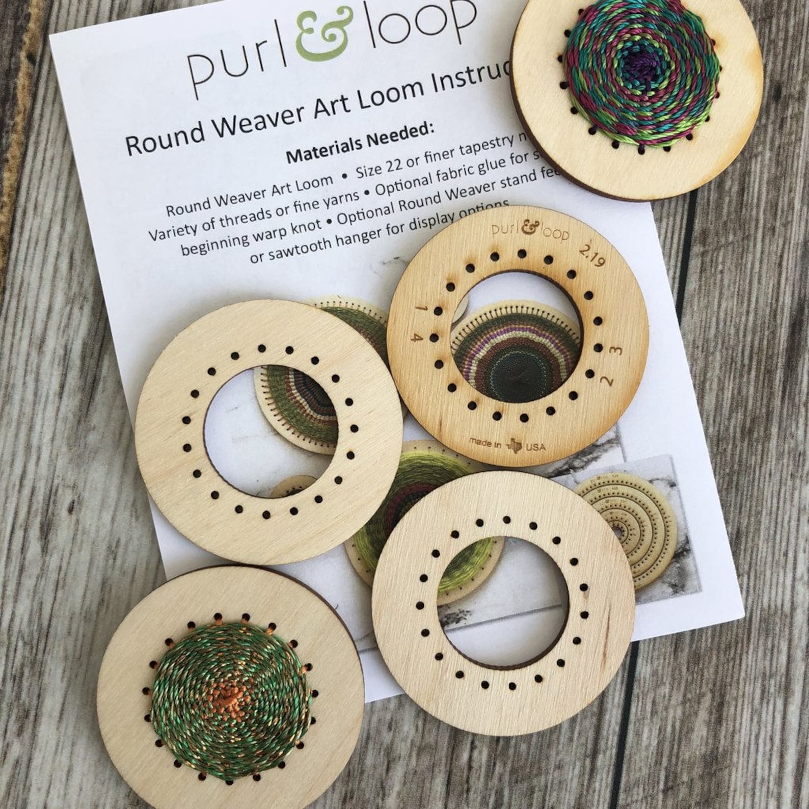 Fun in the Round Weaving Looms All Sizes or Nest of All Made in USA ...