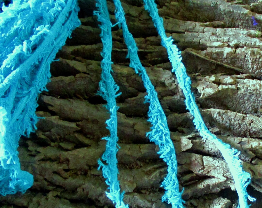 Turquoise Fuzzy Cotton Novelty Bulky Yarn Thick 'n Thin 30 Yard Skeins ...