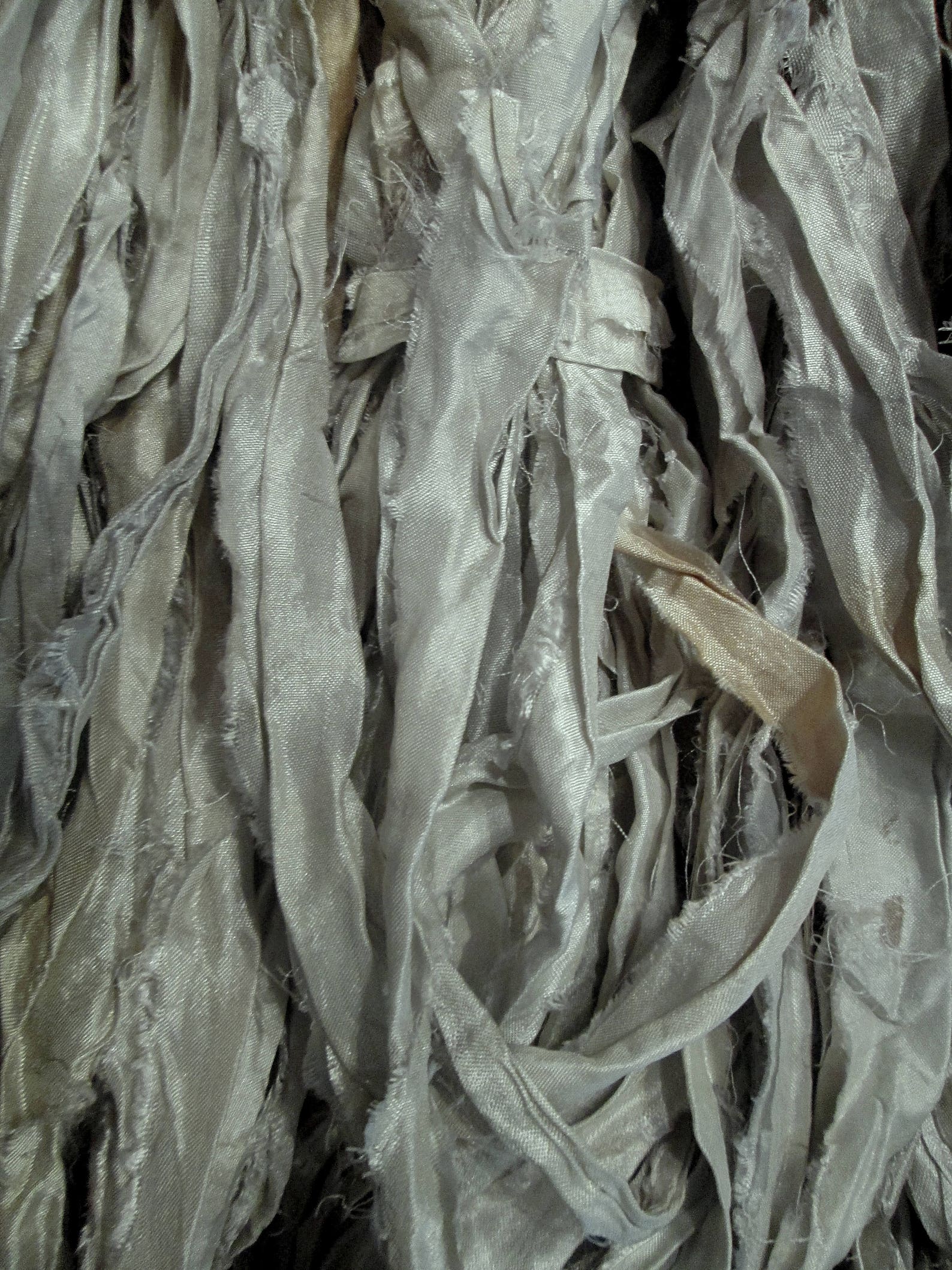 Silver Lining Recycled Sari Silk Ribbon Novelty Yarn 5 or 10 - Etsy