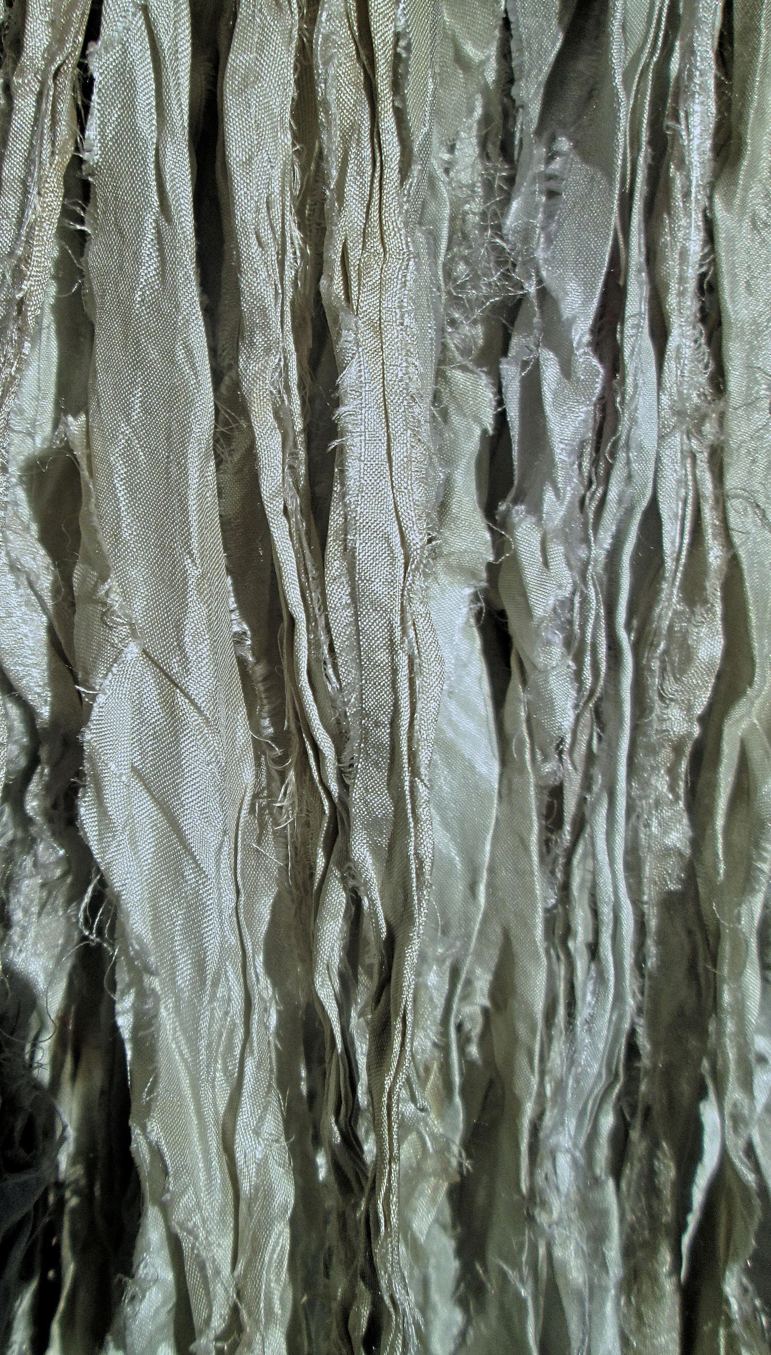 Silver Lining Recycled Sari Silk Ribbon Novelty Yarn 5 or 10 - Etsy