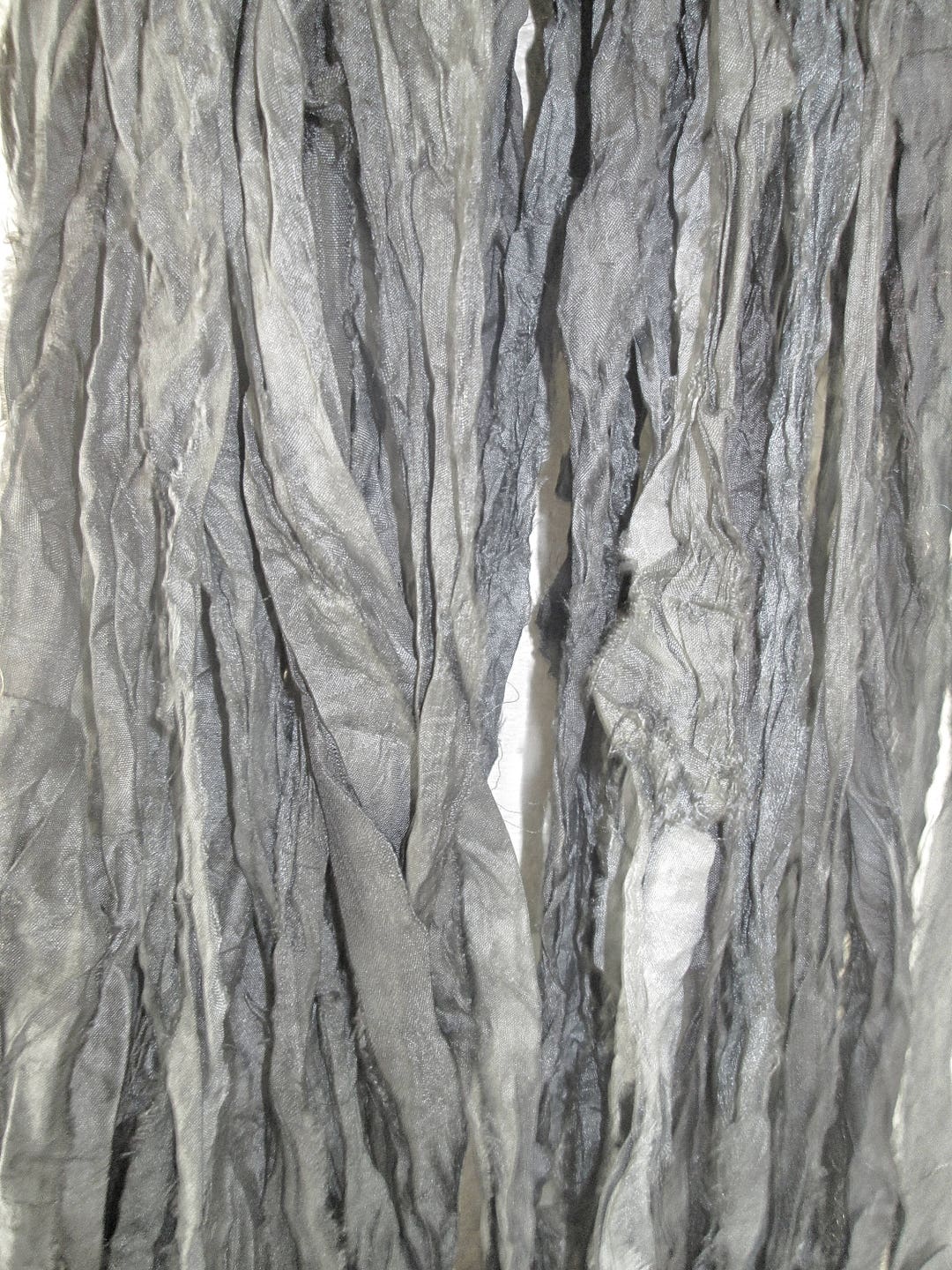 Silver Lining Recycled Sari Silk Ribbon Novelty Yarn 5 or 10 Yards ...