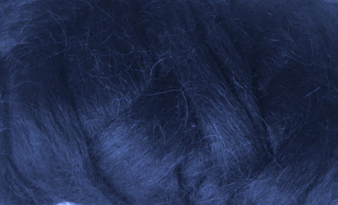 SALE! Soft & Silky Glossy Midnight Blue Mohair Top Roving 1, 2 or 4 Oz ...