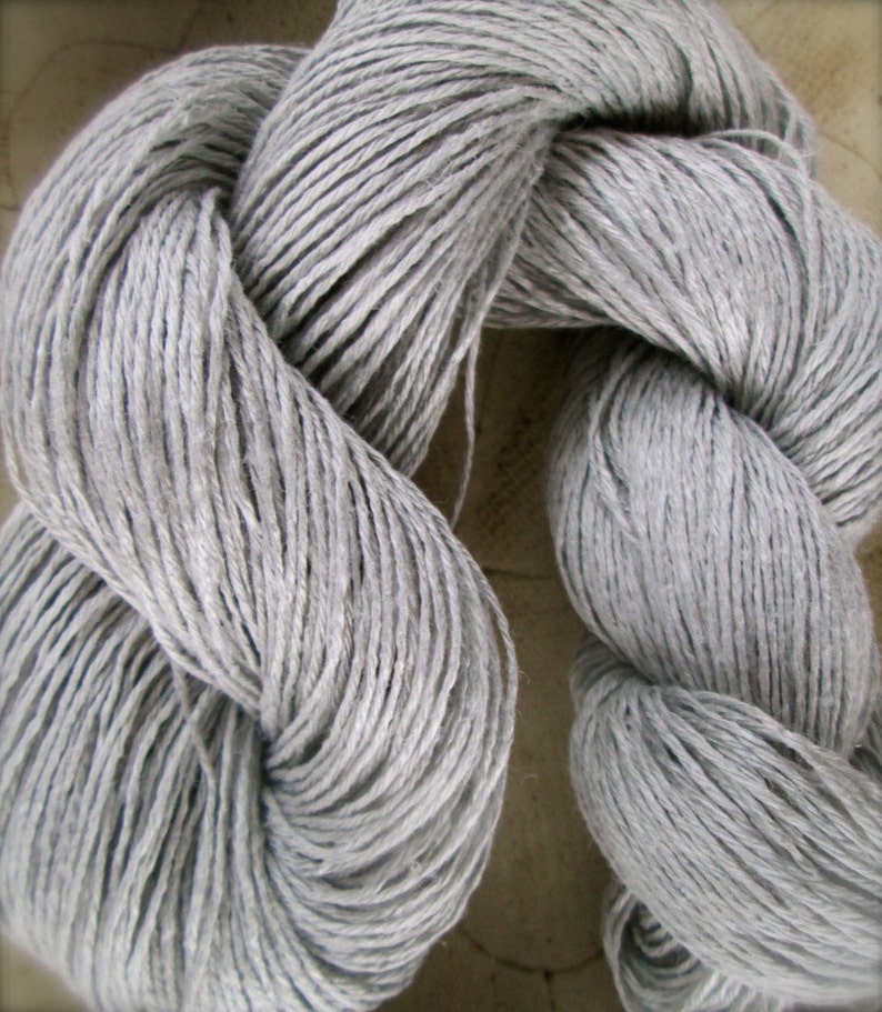 Wet Spun Linen Yarn Soft & Durable Cloud Gray Spinning and Weaving ...