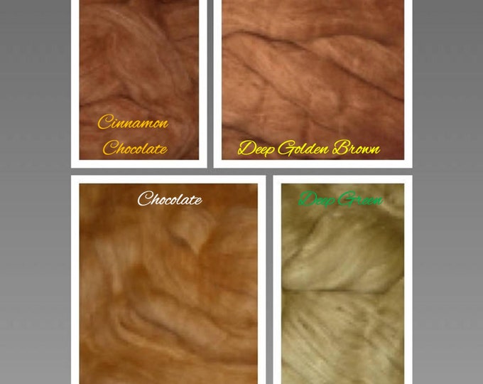 RARE & GORGEOUS Natural Colors Organic Colorgrown undyed Cotton Sliver ...