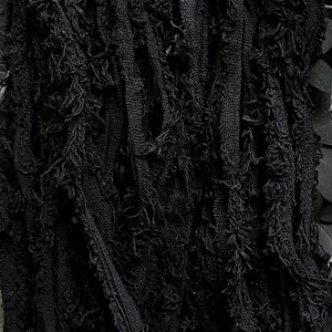 Jet Black Fuzzy Eyelash 100% Cotton Bulky Yarn Thick 'n Thin 30 Yard ...