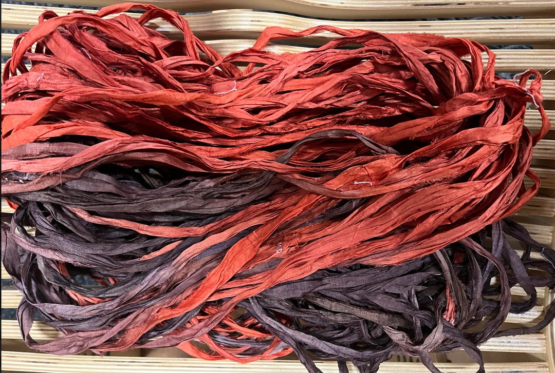 Milano Recycled Sari Silk Eyelash Ribbon 5 Yards, 10 Yards or Full ...