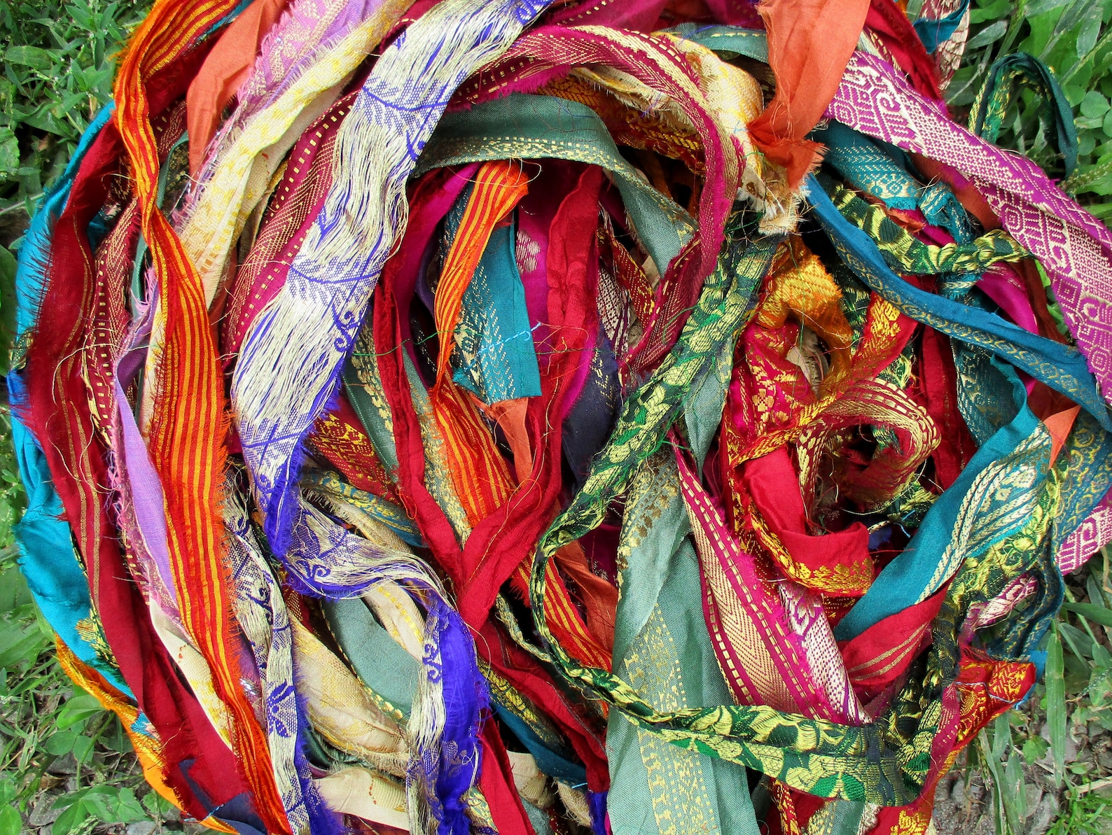 Gorgeous Brocade Persian Bazaar Recycled Sari Silk Ribbon 5 - Etsy