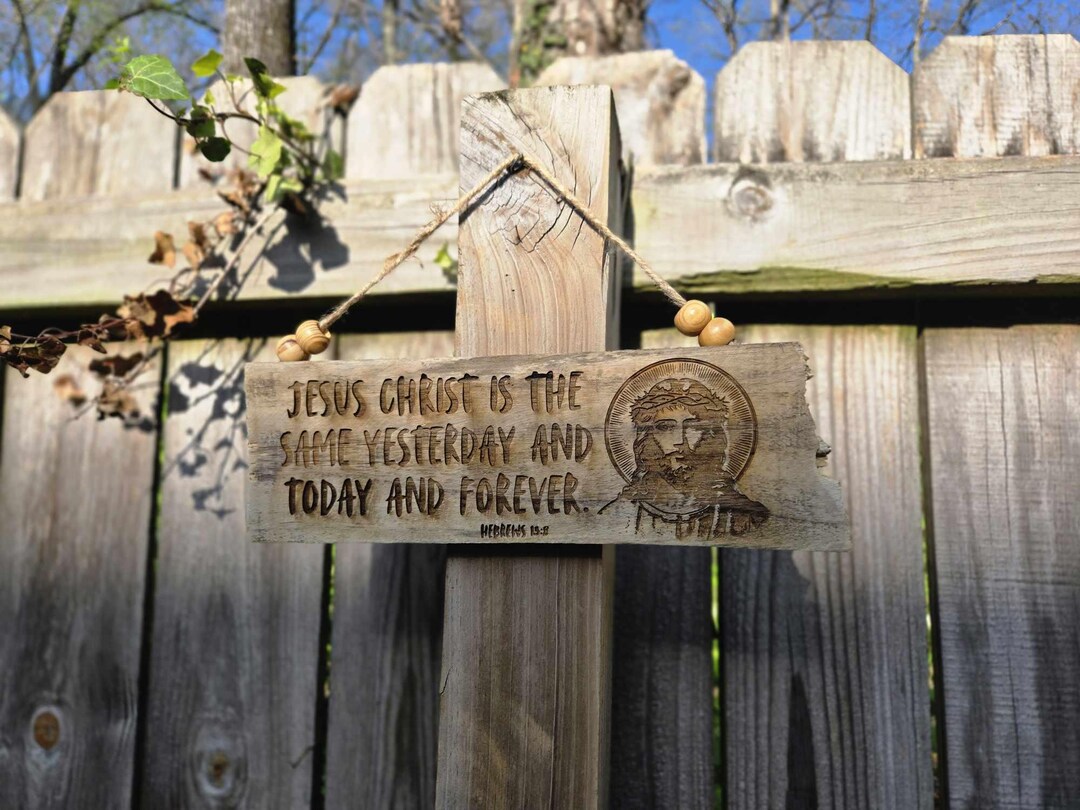 Bible Verse Wooden Sign | Christian Home Decor | Engraved Scripture ...
