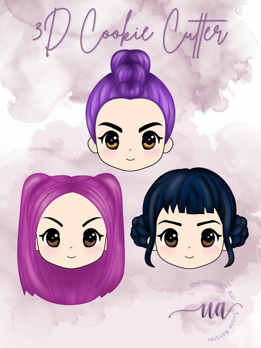 Demon Hunter Cookie Cutter Set | 3” Anime Inspired Cutters for Cookies ...