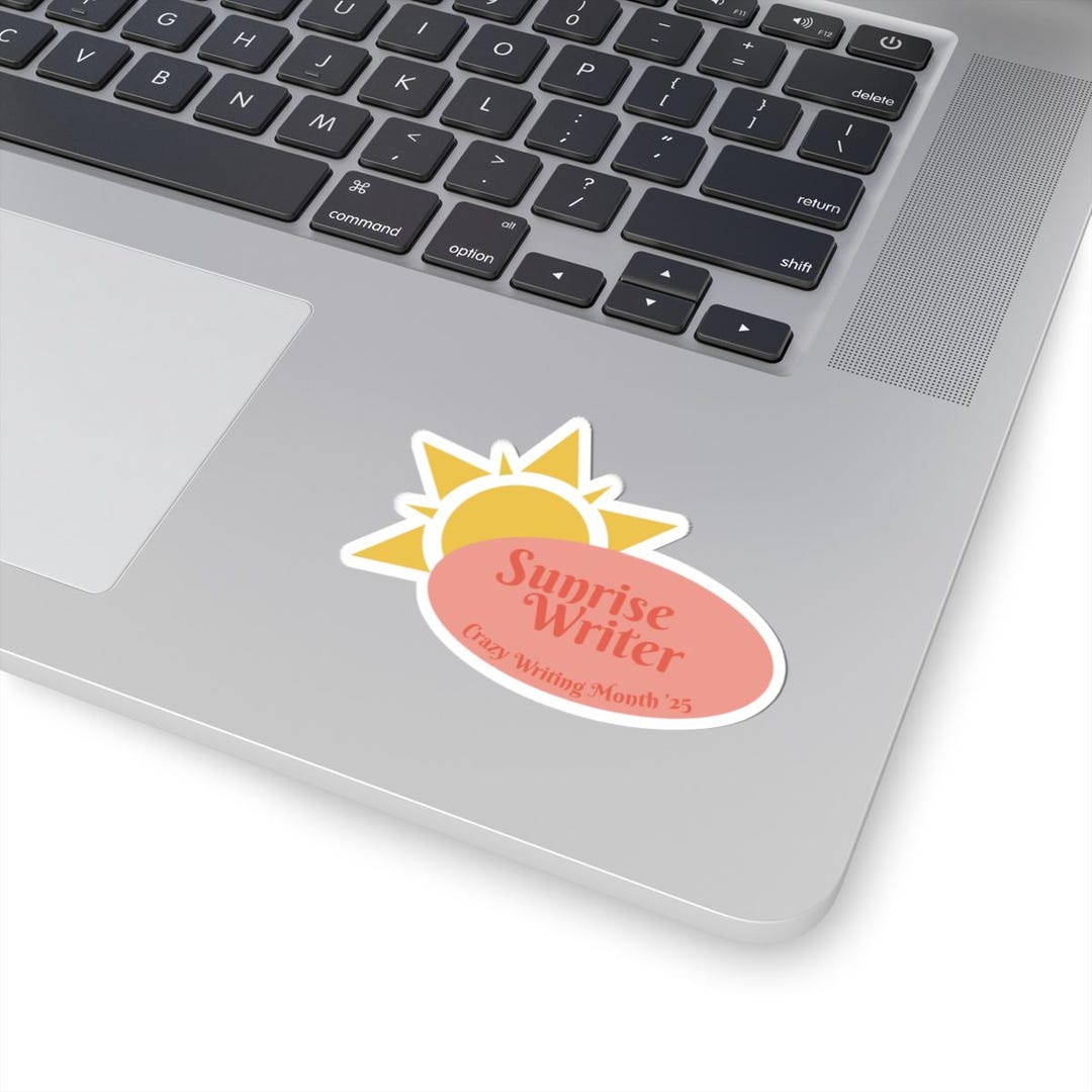 Crazy Writing Month Sunrise Writer Kiss-cut Sticker - Etsy