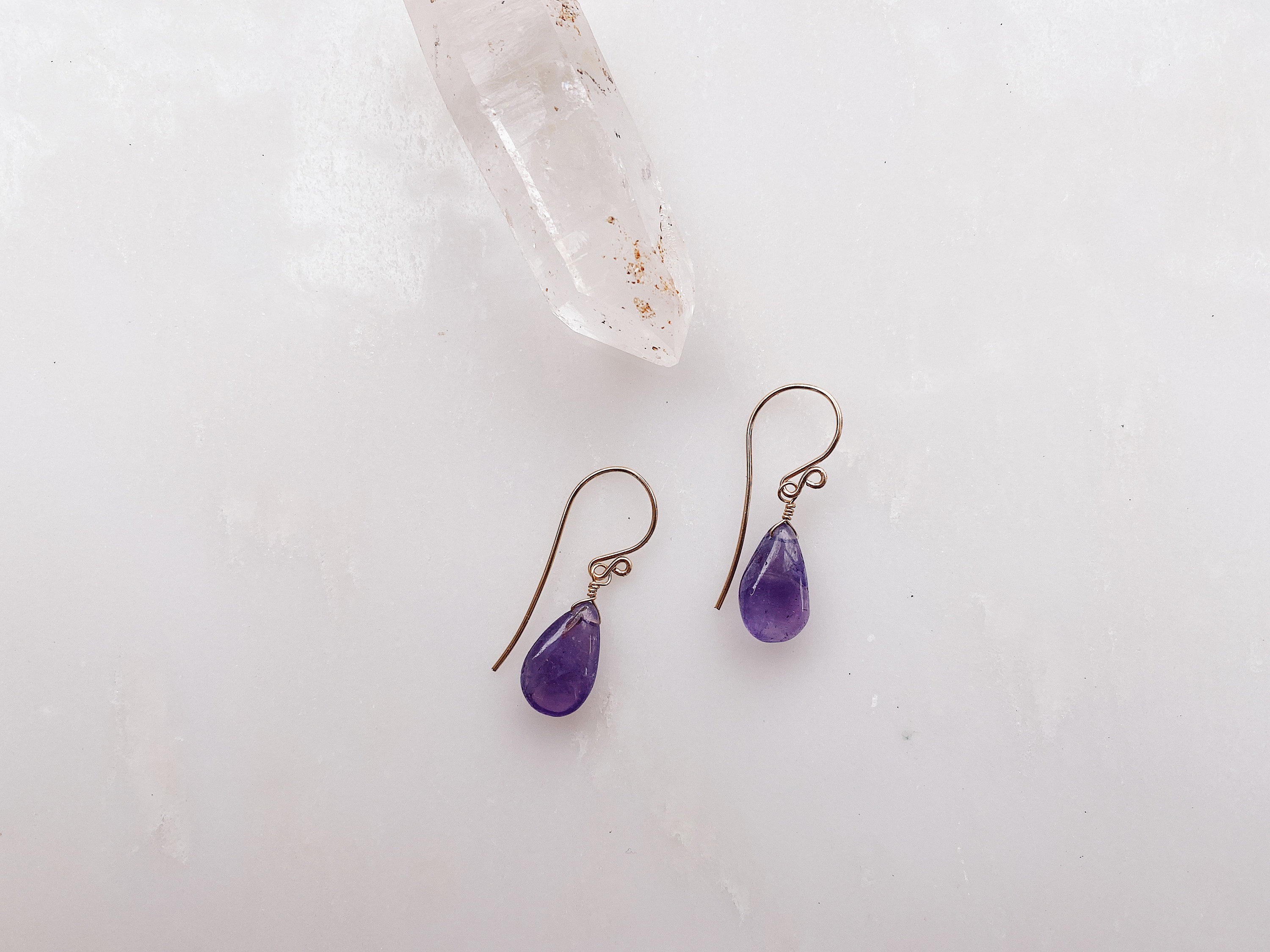 Smooth Amethyst Earrings - Create Your Own