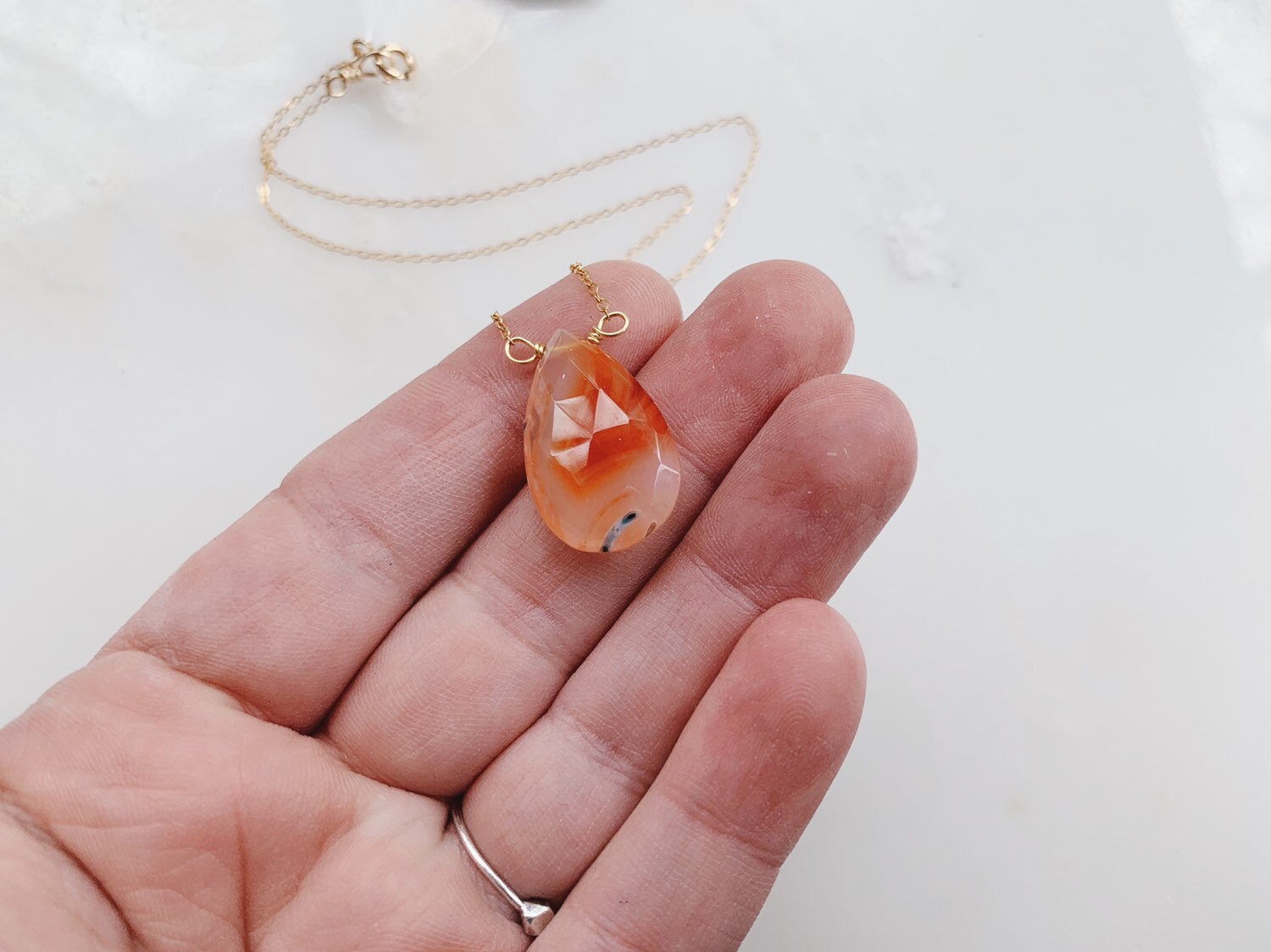 Fiery Solar Quartz Necklace // Handmade in Indiana // Solar Eclipse ...