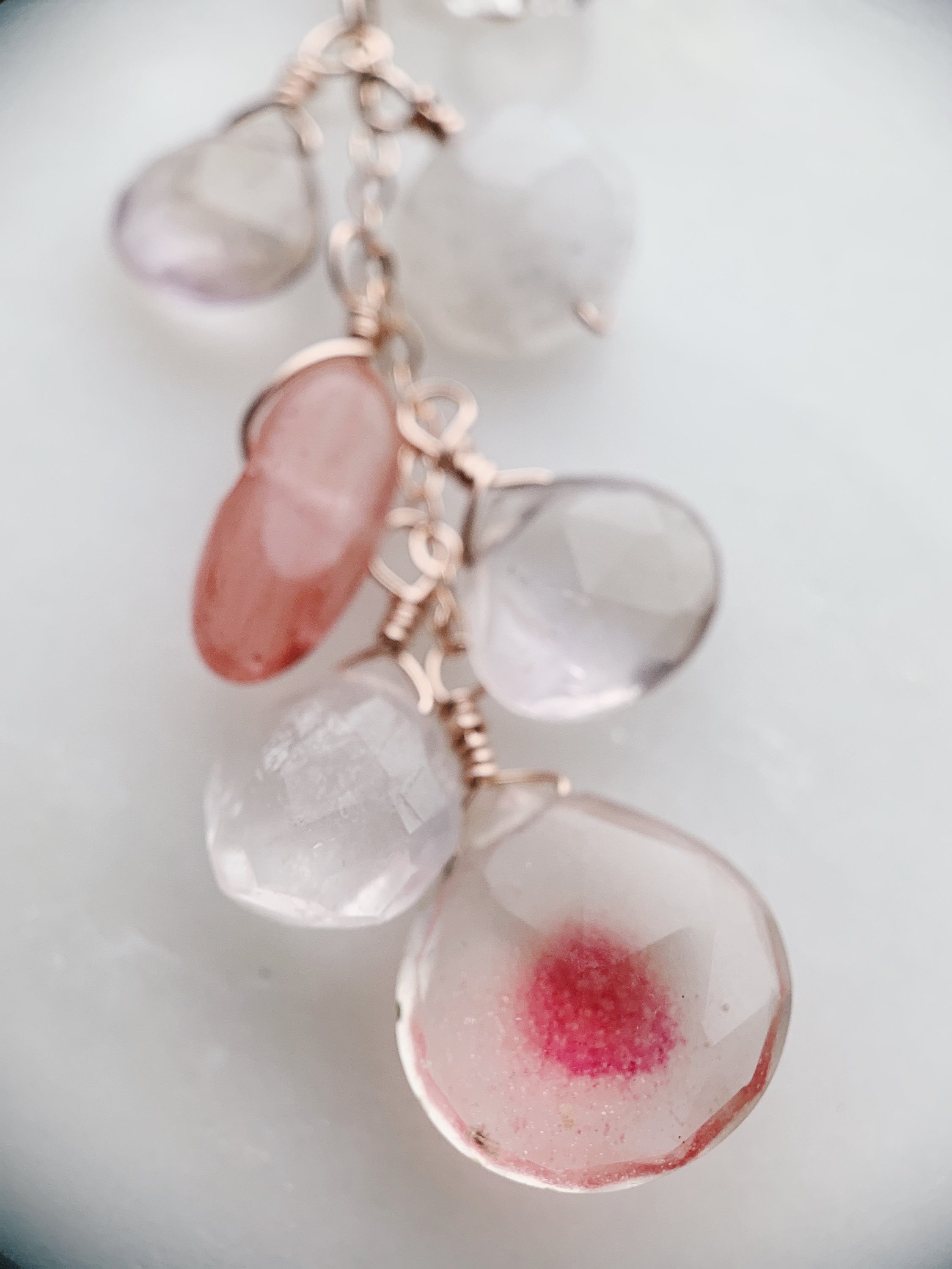 Cascade Necklaces in 14k Rose Gold Fill // Choose Your Own // Multi ...