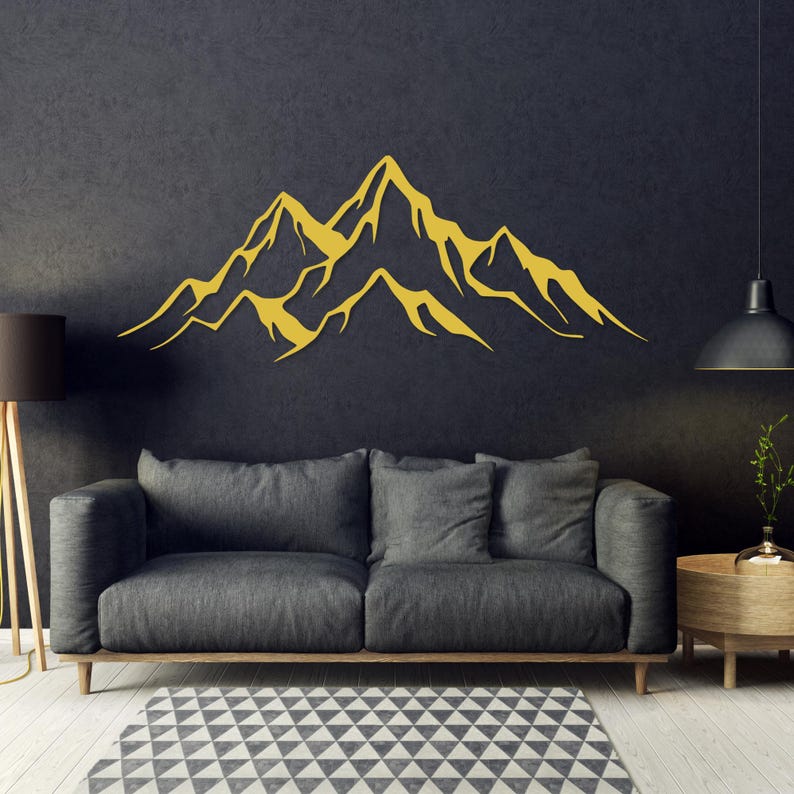 Minimalist Mountain Wall Art | Alpine Wall Decor | Modern Home Decor ...