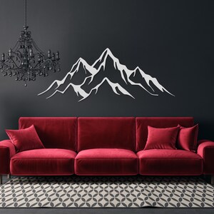 Minimalist Mountain Wall Art | Alpine Wall Decor | Modern Home Decor ...