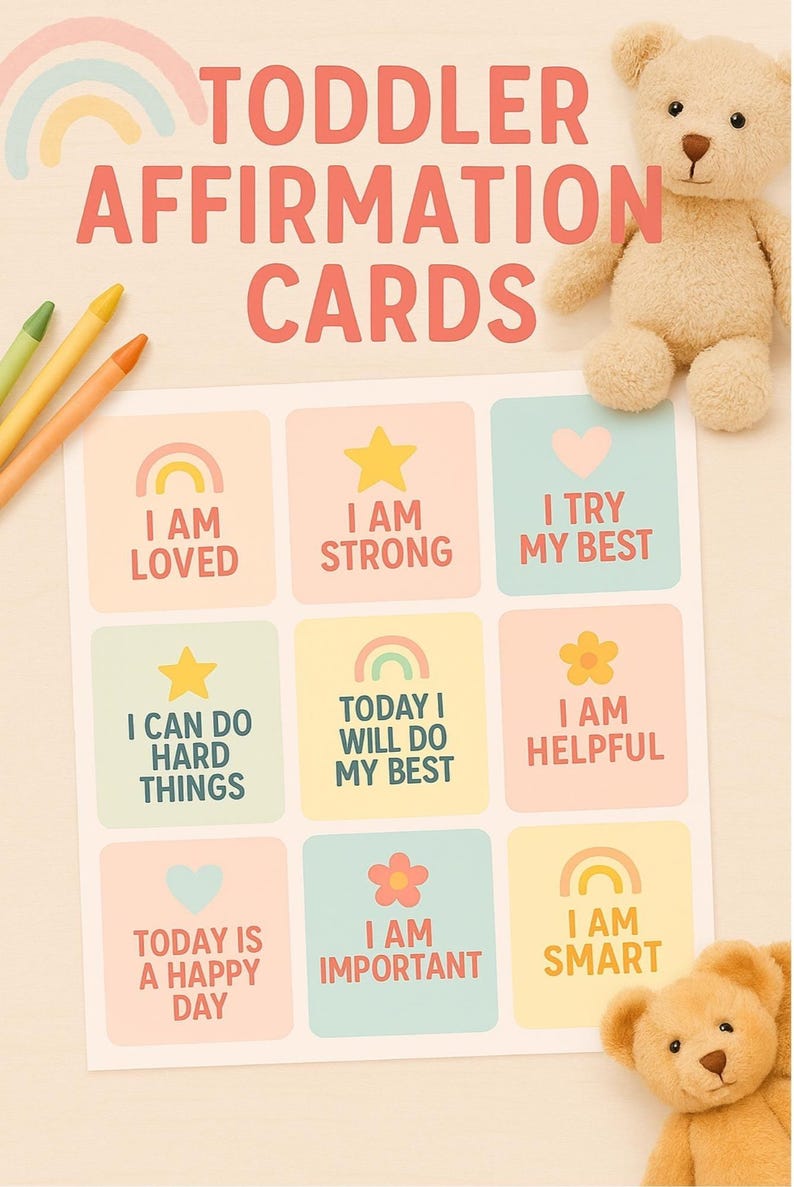 Toddler Affirmation Cards – Printable Positive Cards for Girls – Pastel ...