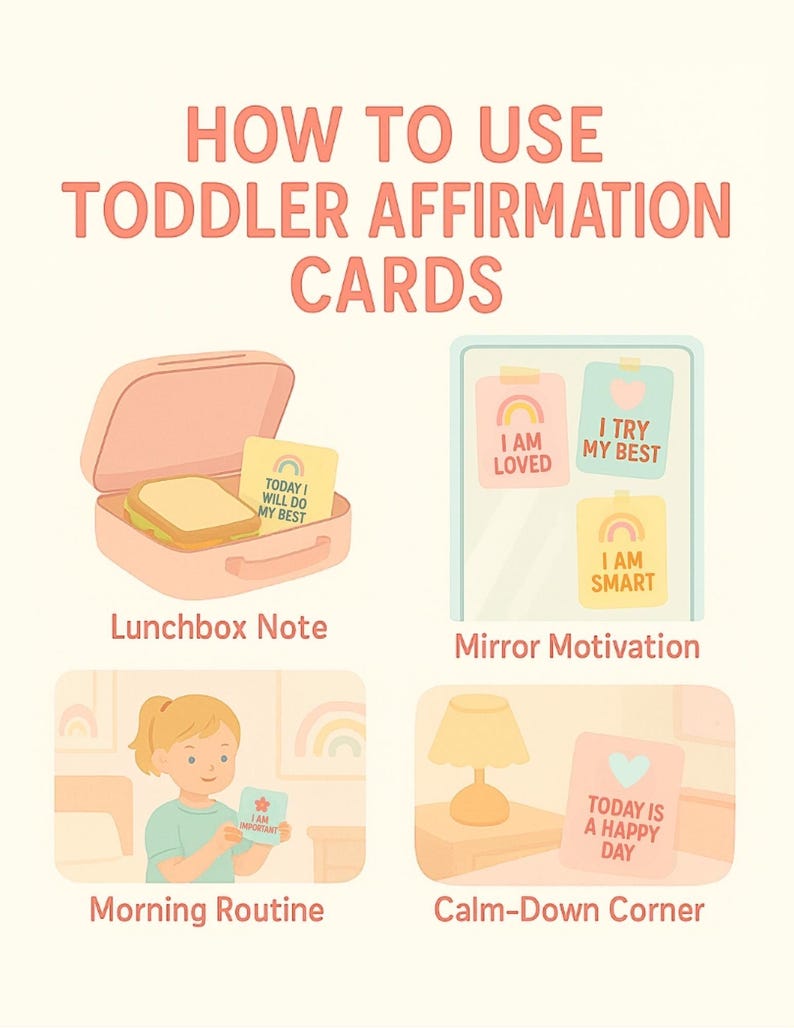 Toddler Affirmation Cards – Printable Positive Cards for Girls | Pastel ...