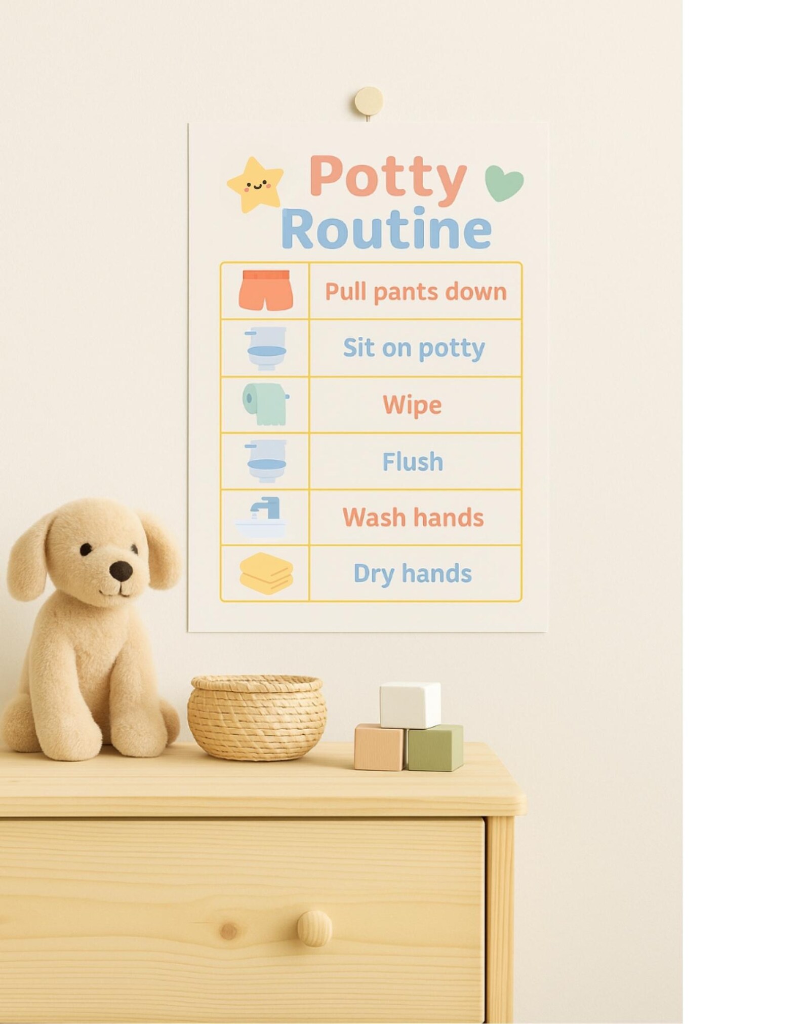 Potty Training Success Kit – Printable Visual Routine, Reward Chart ...
