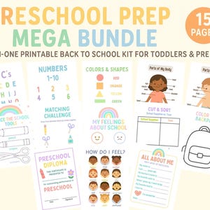 Preschool Prep MEGA Bundle – All-in-one Printable Back to School Kit ...