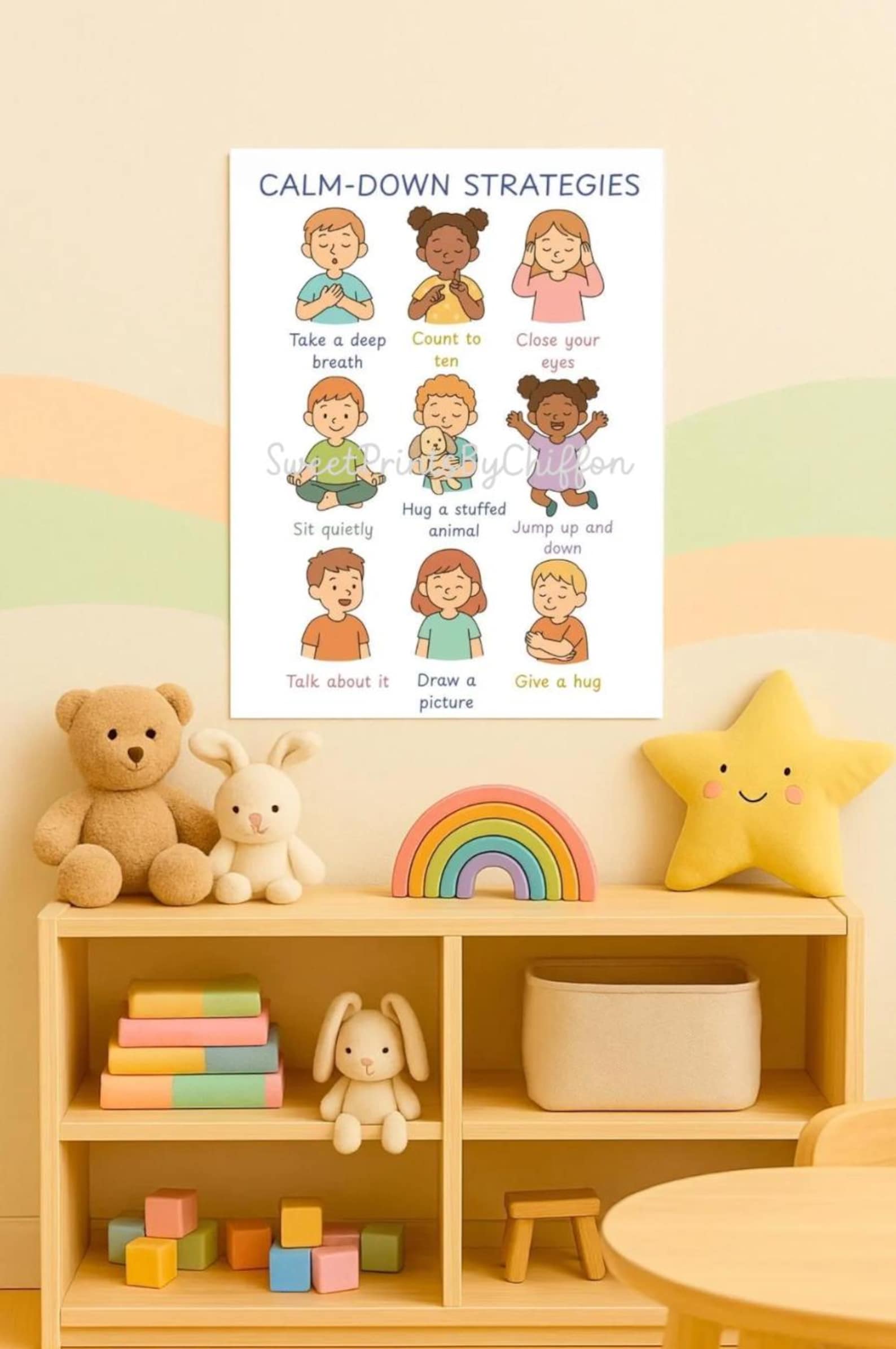 Calm-down Strategies Poster: Emotional Regulation Chart for Toddlers ...